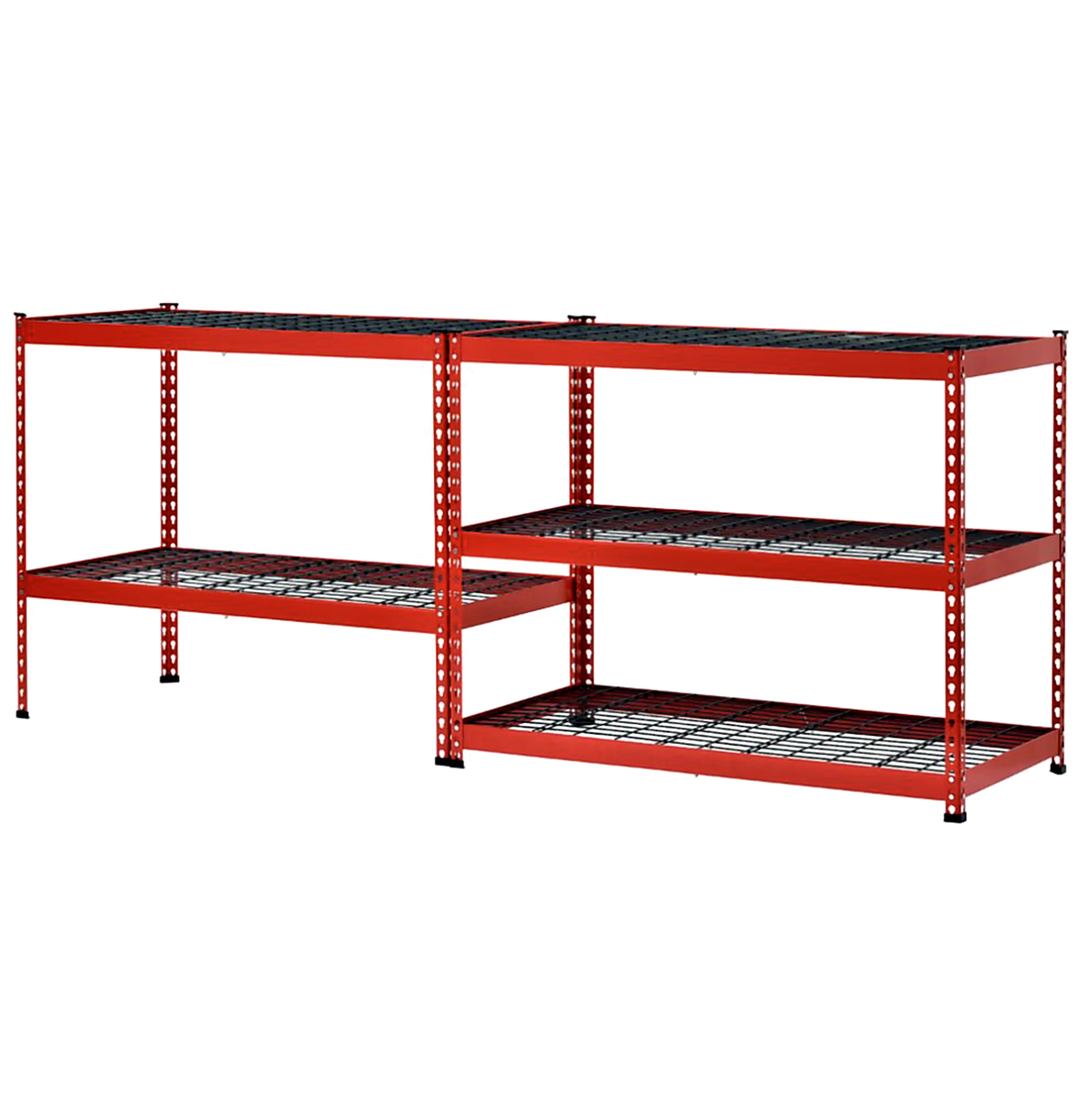Estante de Acero Rojo Carga Pesada 5 Niveles | Estantería Industrial ...